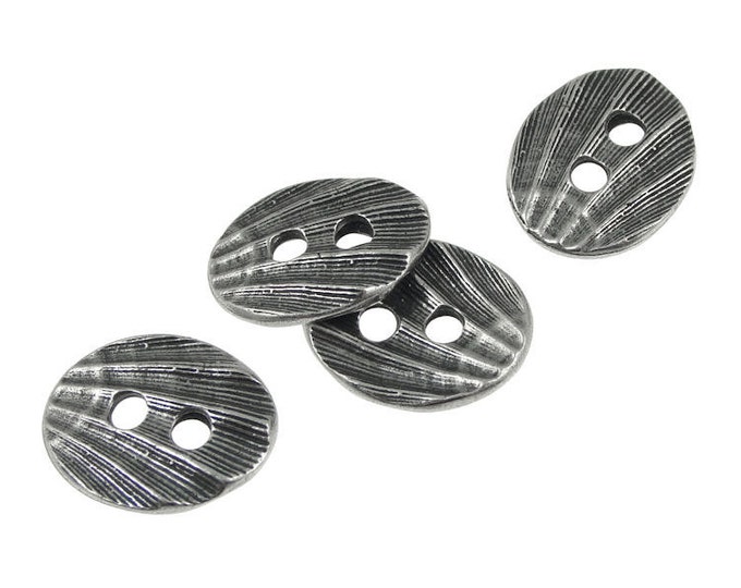Shell Buttons - Seashell Buttons - Tierracast Antique Pewter Silver ...