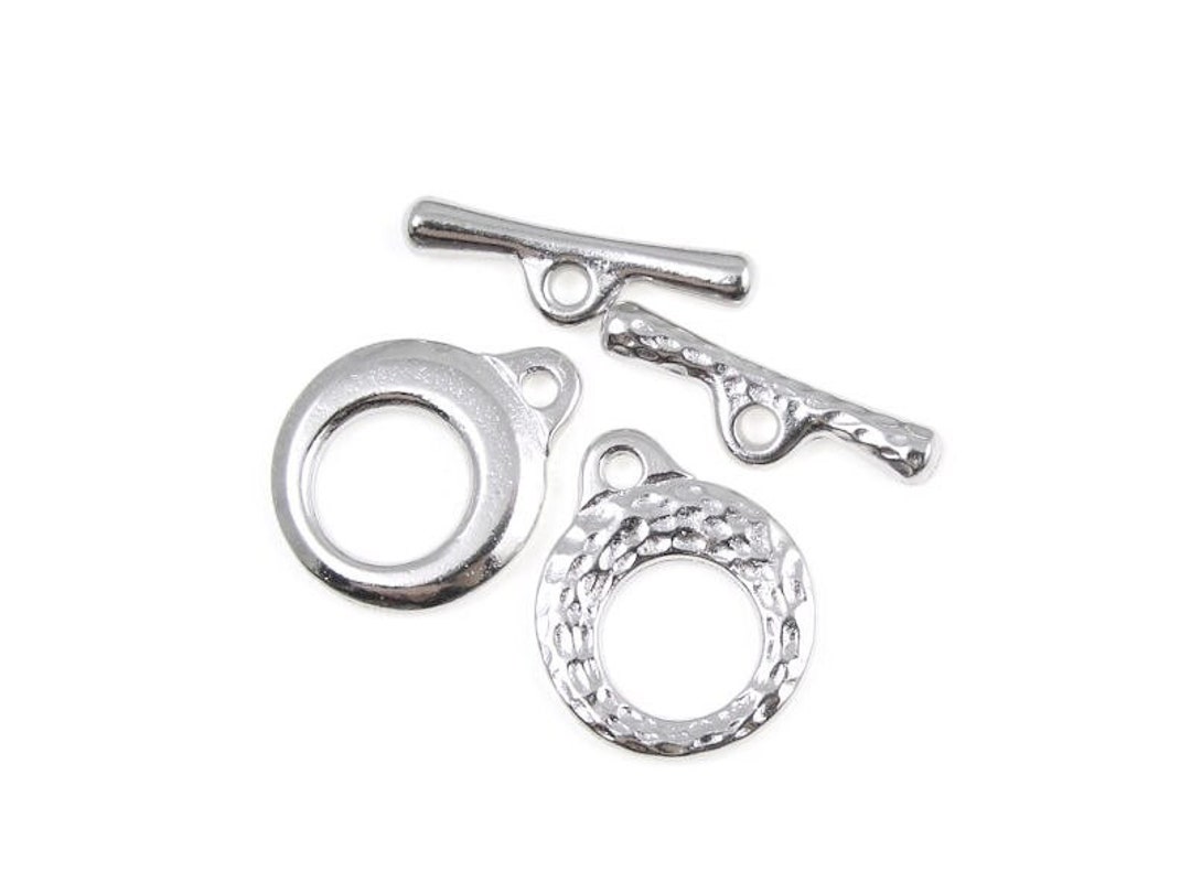Small Silver Toggle - Tierracast MAKERS Clasp Set - Bright Rhodium ...