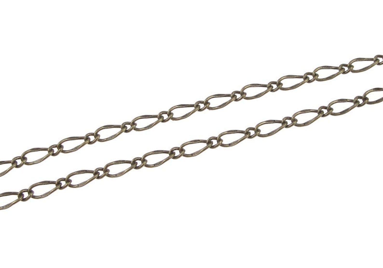 25 Feet Brass Chain Solid Brass Fancy Cable Chain Aged Dark - Etsy