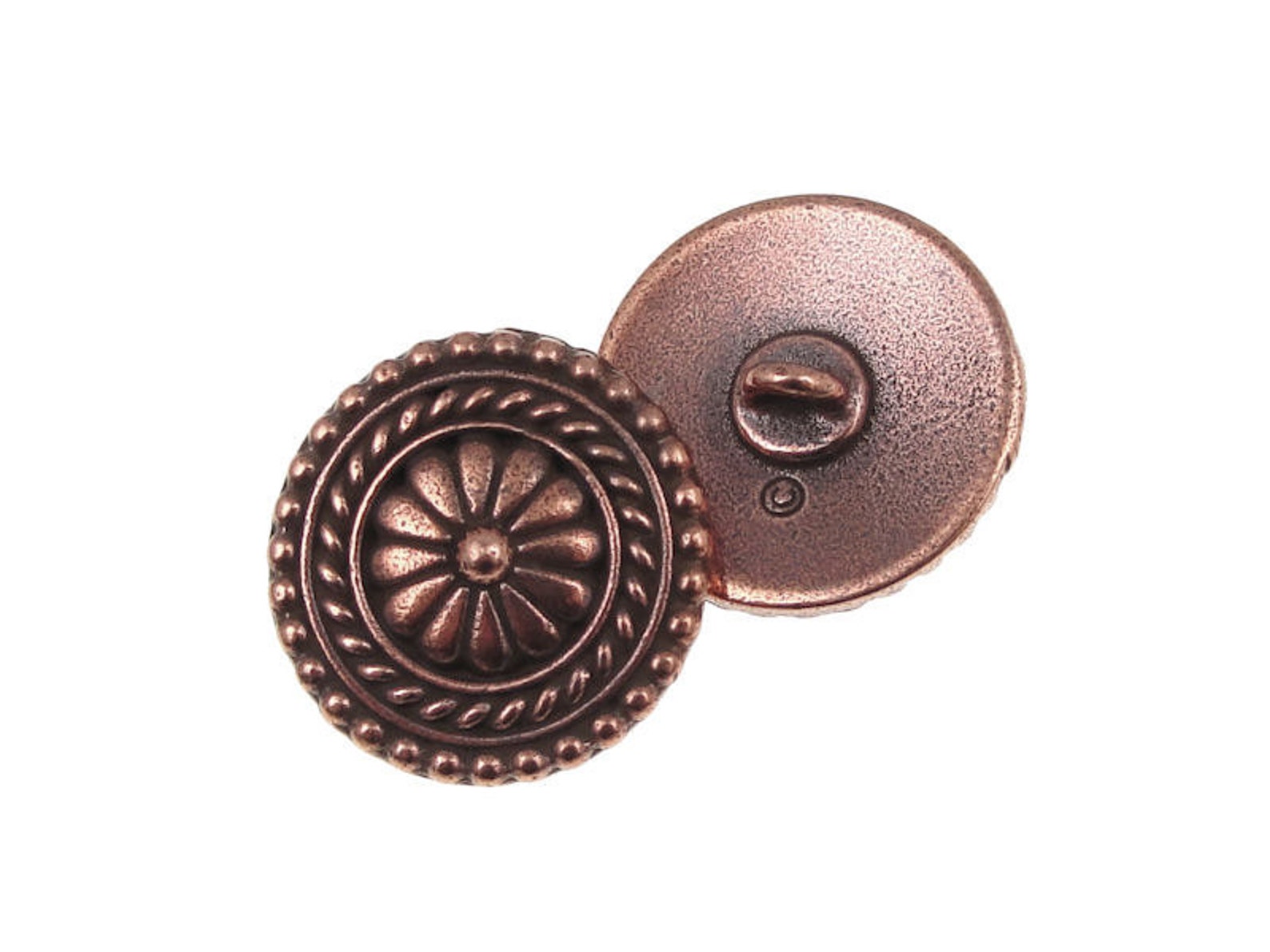 Antique Copper Buttons 18mm Tierracast BALI BUTTON Findings | Etsy
