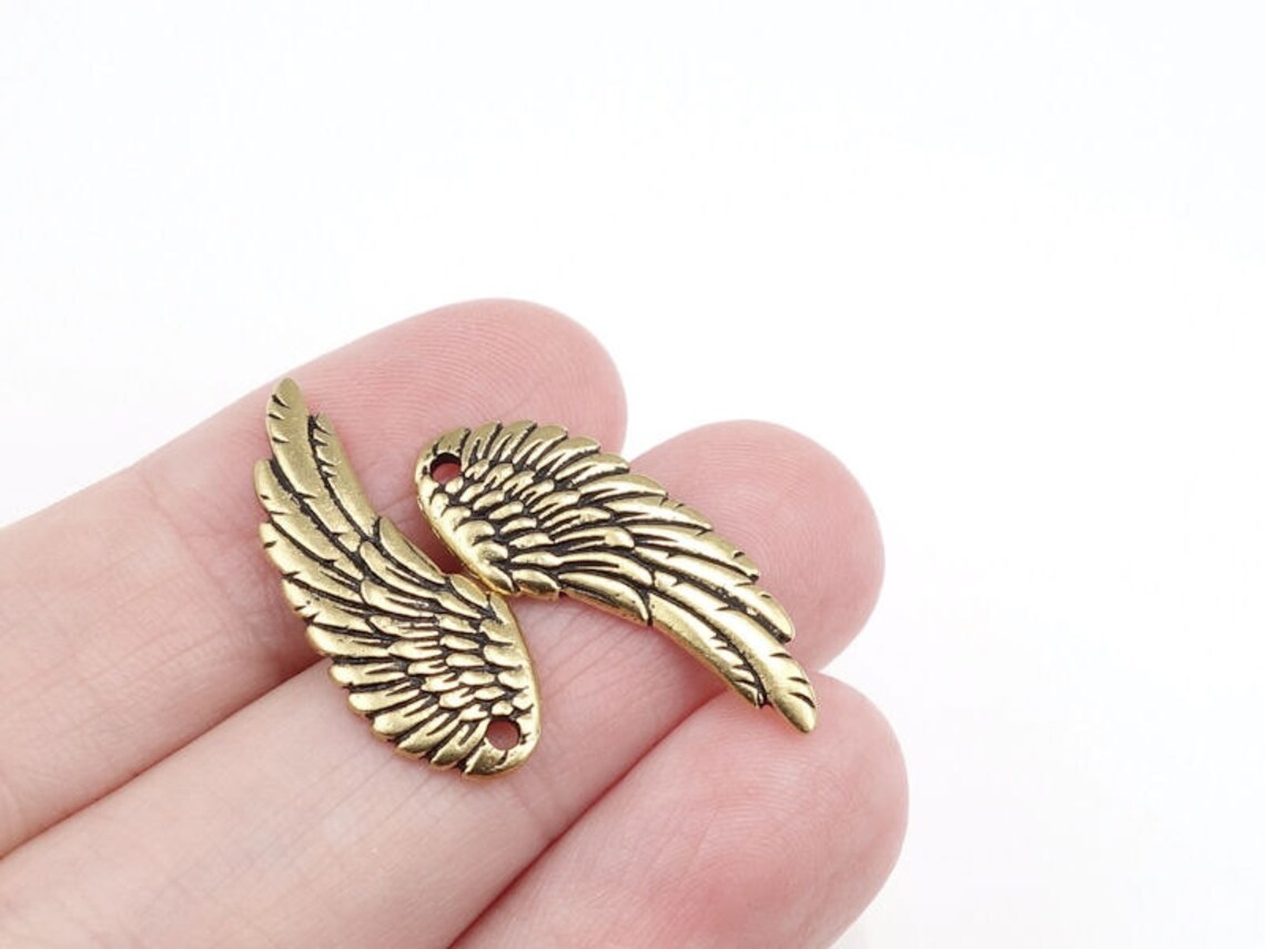 Left Angel Wing Pendants Gold Pendants Tierracast ANTIQUE GOLD Wing ...