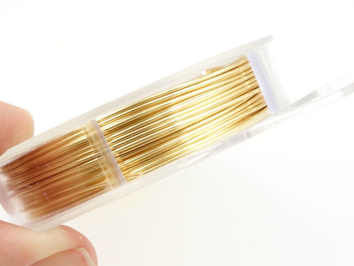 20 Ga GOLD Artistic Wire - 25 Feet of 20 Gauge Wire - Hard Wire for ...
