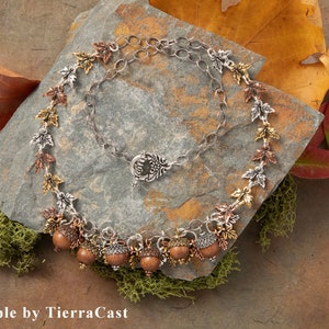 Antique Silver Small Oak Leaf Links Double Leaf Connector Findings for ...