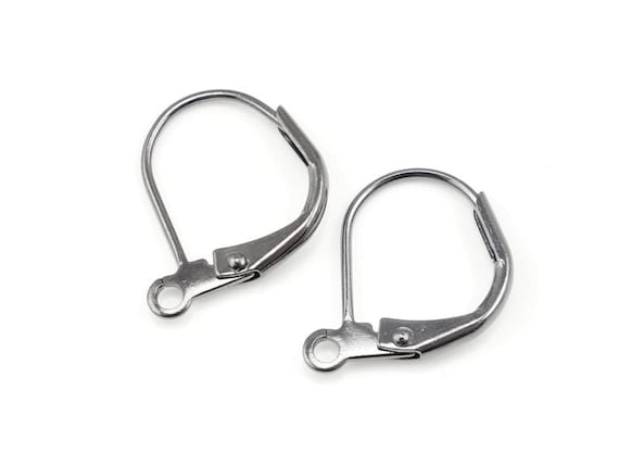 12 Leverback Earrings Gunmetal Earring Findings Gun Metal Ear Findings Lever Back Earrings Ear Wire Hooks Jewelry Findings FSGM73 Etsy