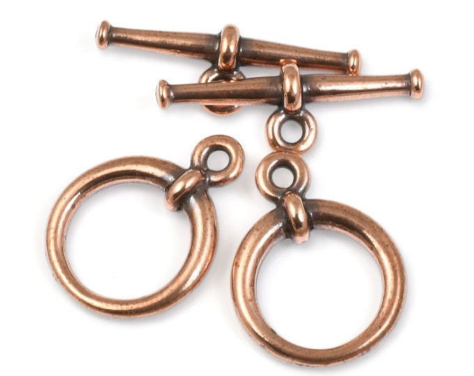 Copper Toggle Small Antique Copper Clasp Findings Tierracast MAKERS ...