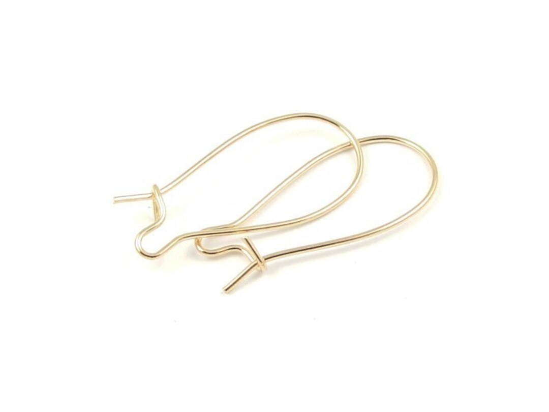 48 Gold Kidney Wire Earrings 1 Gold Plated Earring Findings 1 Inch Gold ...