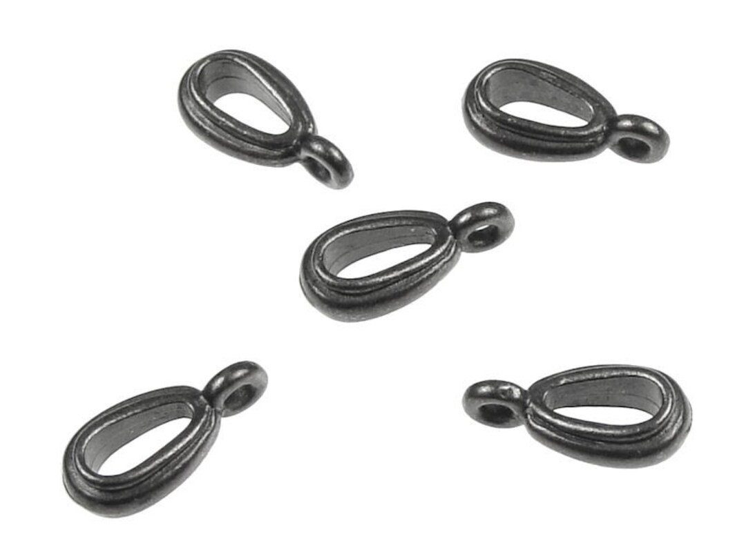 Black Necklace Bails - Oxide Black Pendant Bails Tierracast Pewter ...