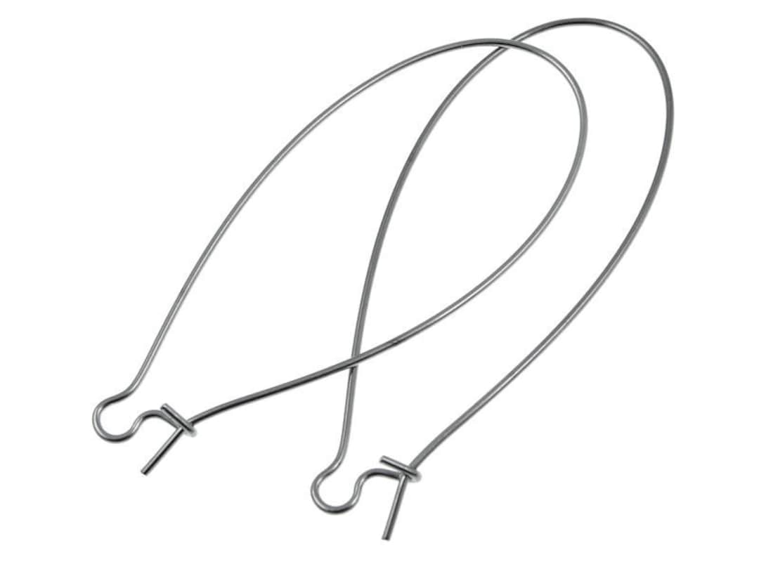 Gunmetal Earring Findings 36 2" Kidney Wire Ear Hooks 2 Inch Gun Metal ...