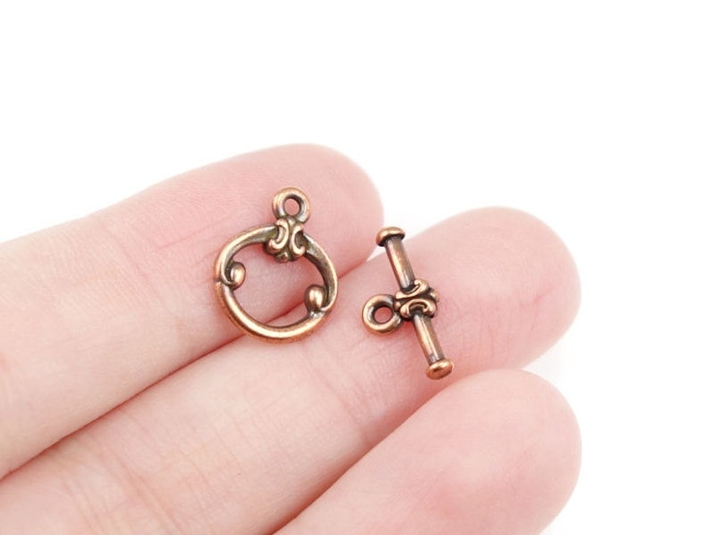 TierraCast Classic Toggle Clasp Set Antique Copper Toggle | Etsy