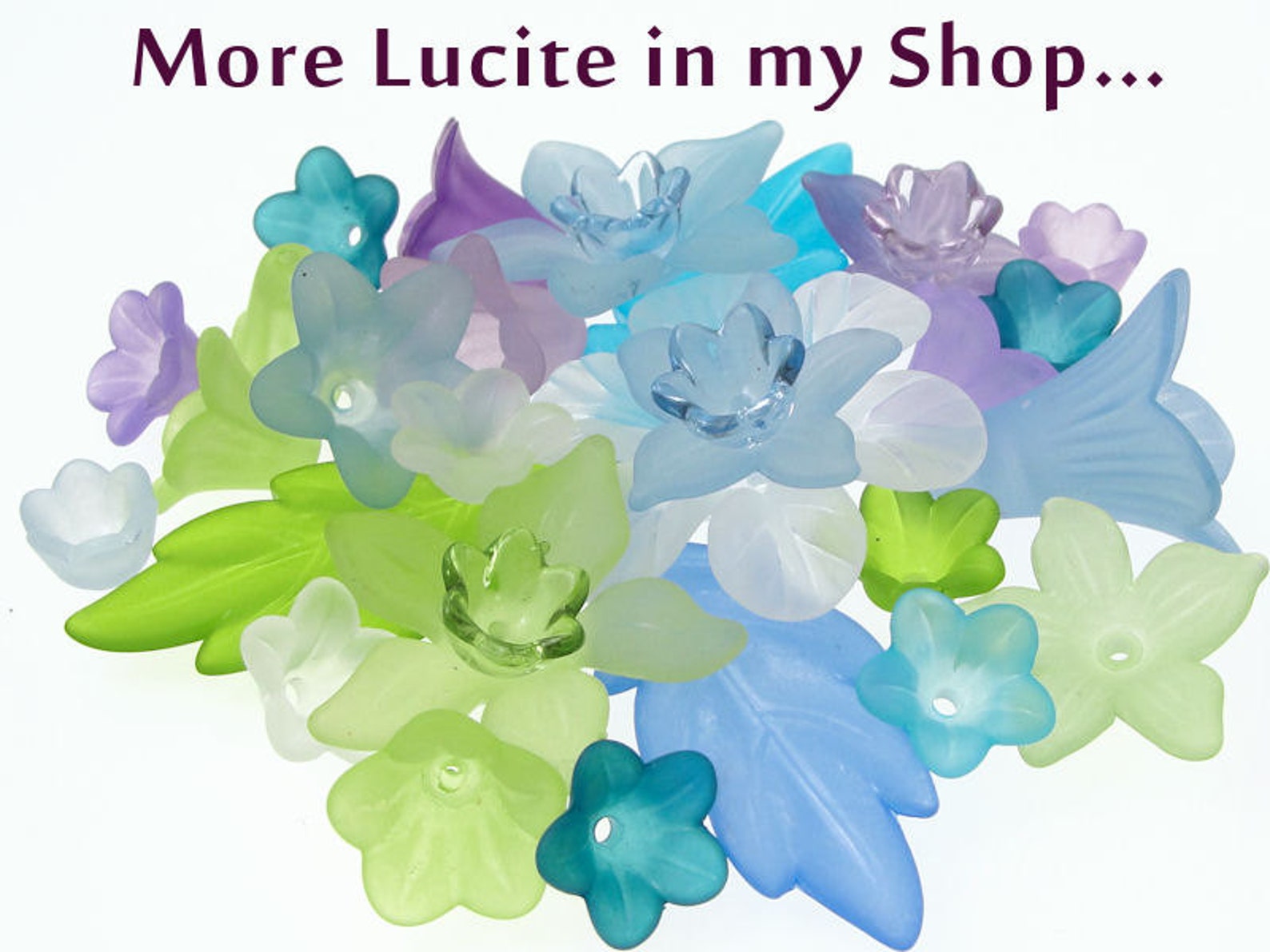 18 VIOLET PURPLE Lucite Flower Bead Frosted Lucite Beads 7mm X - Etsy