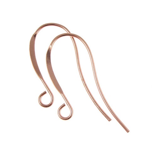144 Copper Earring Findings Bright Copper Plated Tall French - Etsy