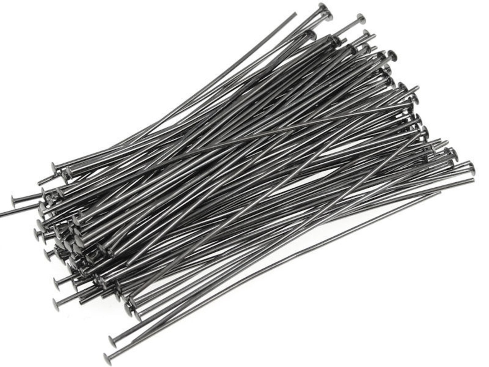 100 2 21 Gauge Gunmetal Head Pin Gun Metal Headpin 21 G - Etsy