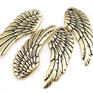 Left Angel Wing Pendants Gold Pendants Tierracast ANTIQUE GOLD Wing ...
