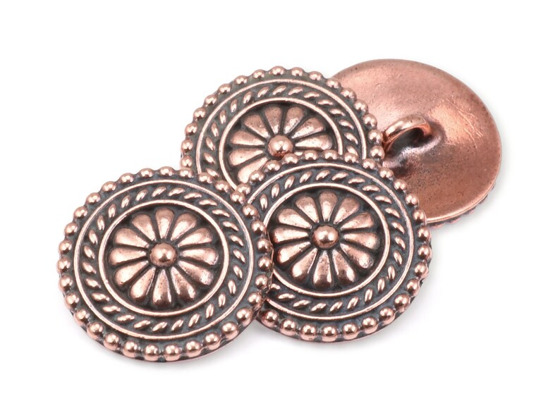 Antique Copper Buttons - 18mm Tierracast BALI BUTTON Findings for ...
