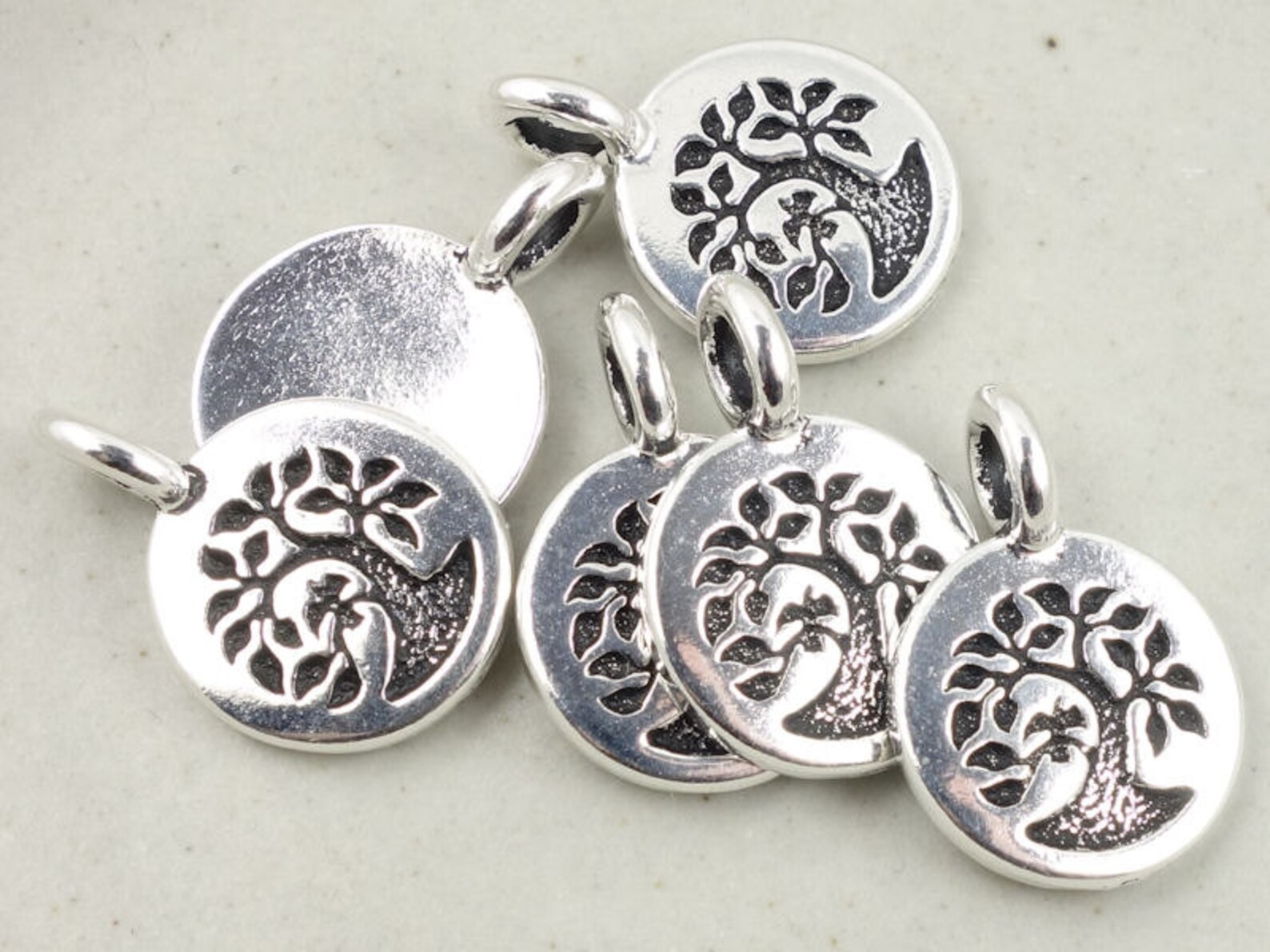 Antique Silver Charms Silver Tree of Life Charms Tierracast - Etsy