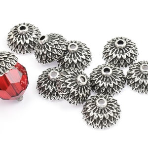 Antique Silver Acorn Bead Caps for 8mm or 10mm Beads - Tierracast Acorn ...