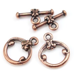 Tierracast Classic Toggle Clasp Set Antique Copper Toggle Findings ...