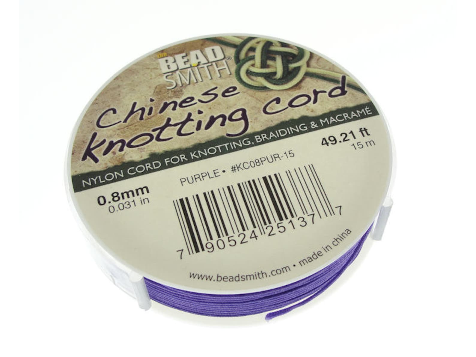 PURPLE Chinese Knotting Cord 0.8mm Fine Cord 49 Feet / 15 | Etsy