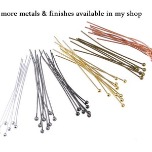 144 Gold Ball Pins 1.5" Gold Plated Ball Head Pins 22 Gauge 22 G 1 1/2 ...