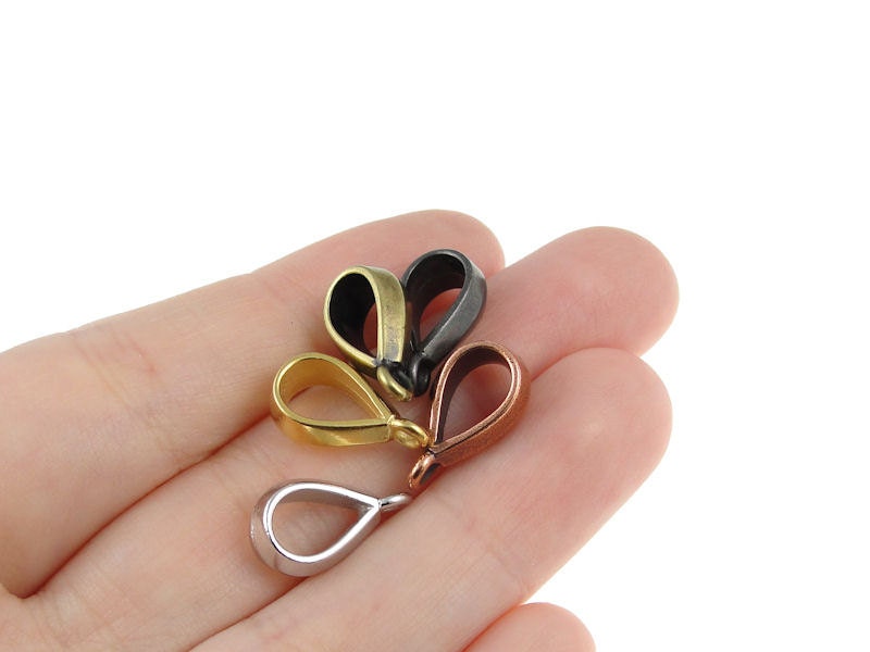 Large Brass Bails Kumihimo Bail Findings Large Hole Bail Pendant Bail ...