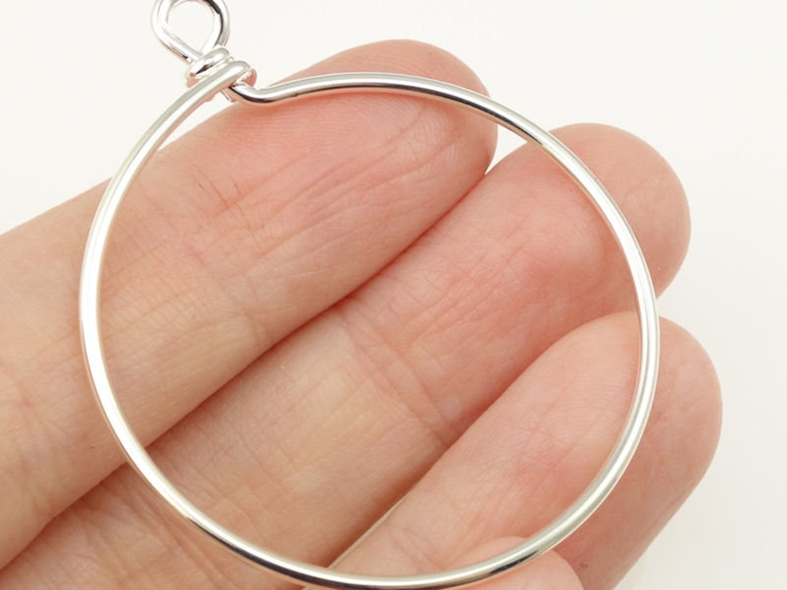 42mm Silver Plated 15 Gauge Wire Hoop by Tierracast Easily - Etsy