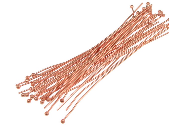 144 Copper Ball Pins 3 Solid Raw Copper Ball Head Pins - Etsy