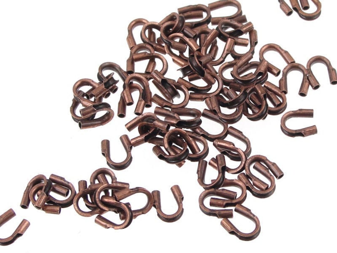 Copper Wire Guards 72 Large Antique Copper Wire Protectors Aged Solid ...