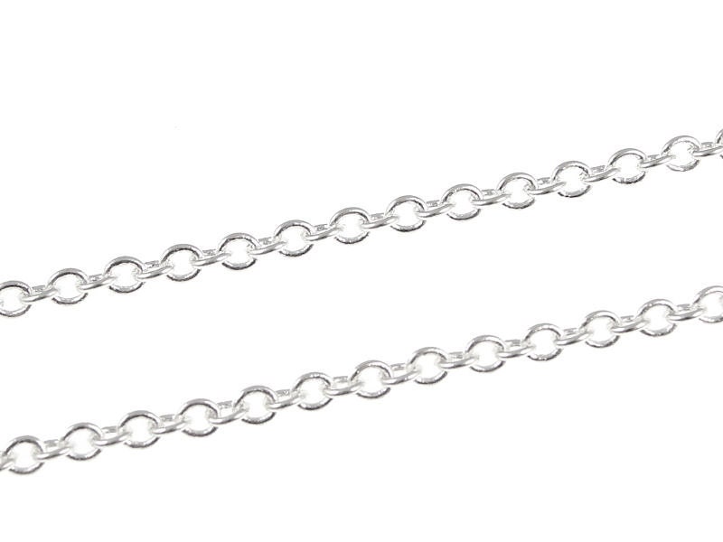 25 Ft Spool Medium Silver Chain Silver Plated Cable Chain | Etsy