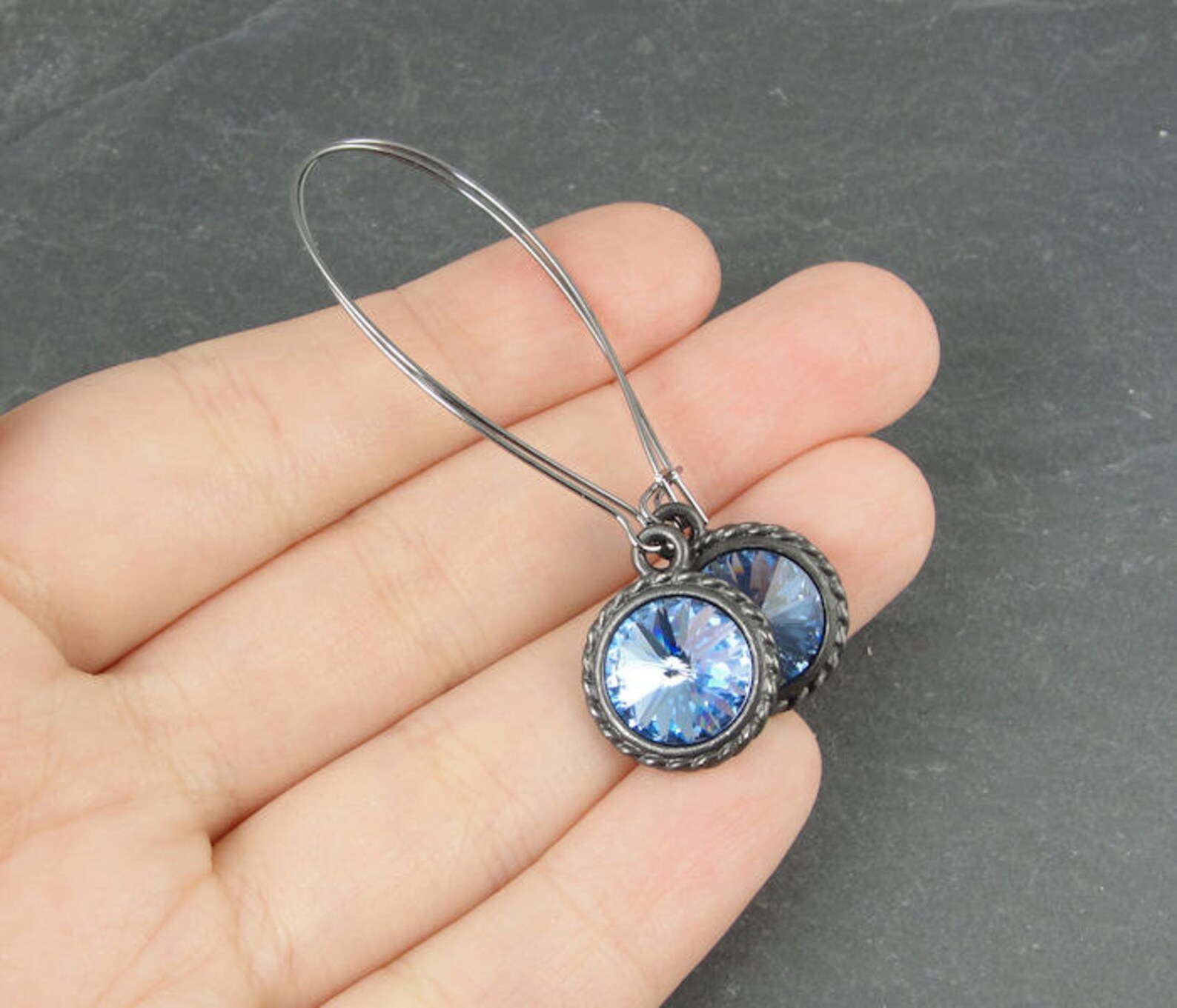 Gunmetal Earring Findings 36 2 Kidney Wire Ear Hooks 2 - Etsy