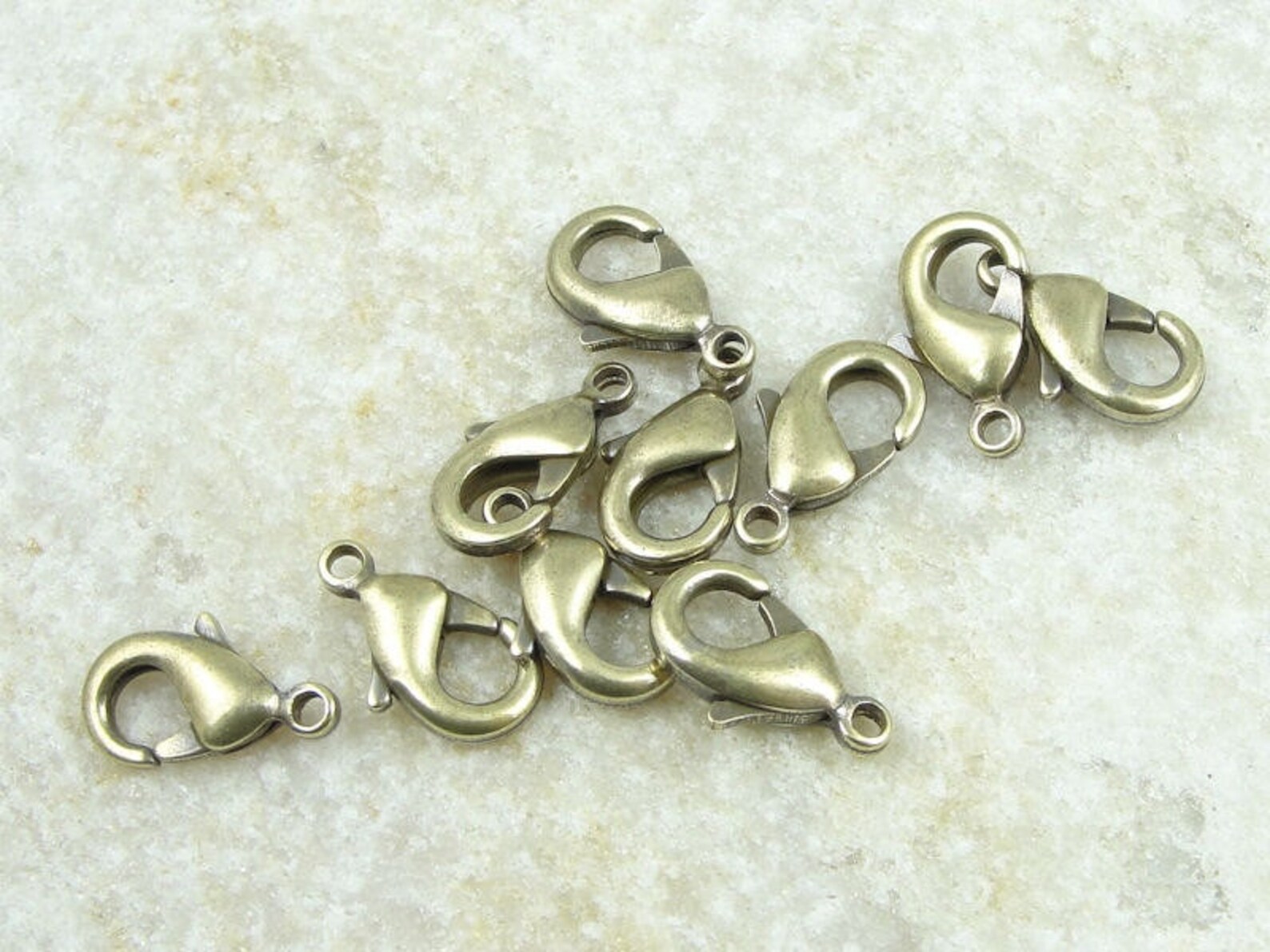 Antique Brass Lobster Clasp Findings Tierracast 12mm Lobster - Etsy