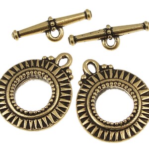 Tierracast SUNBURST Clasps Antique Gold Toggle Clasp | Etsy