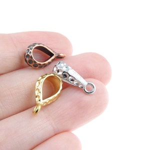 Big Copper Bails Large Hole Kumihimo Bails Antique Copper Tierracast ...