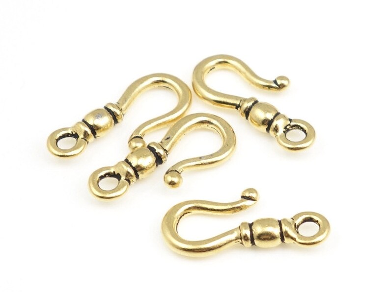 Antique Gold Hook Clasp Findings Tierracast Classic Hook | Etsy