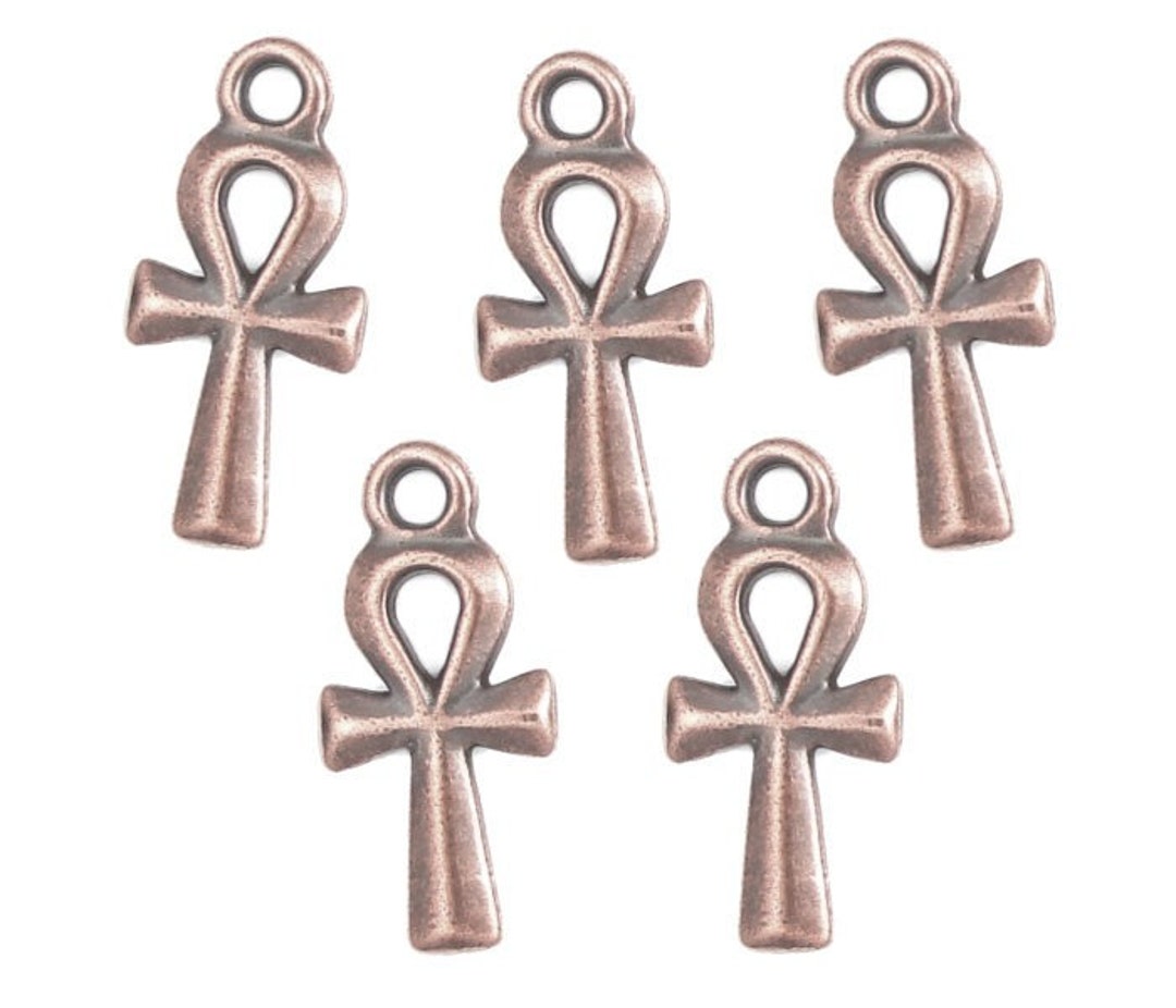Copper Ankh Charms 21mm Antique Copper Charms - Egyptian Ankh ...