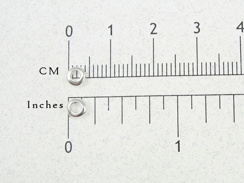 Bright Silver Beads 5mm Large Hole Nugget Beads for Leather - Etsy