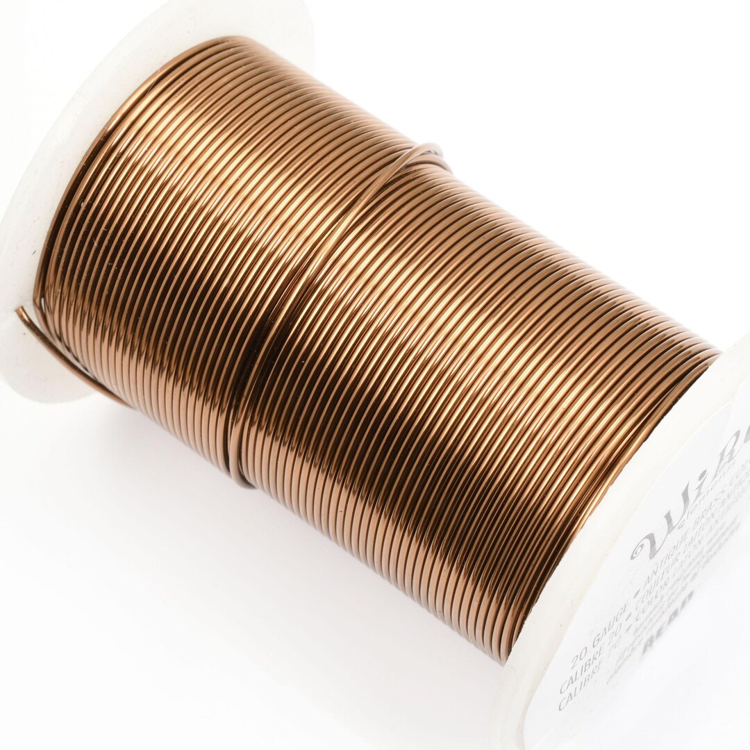 20 Gauge ANTIQUE BRASS Brown Color Wire Wrapping Wire - 15 Yard Spool ...