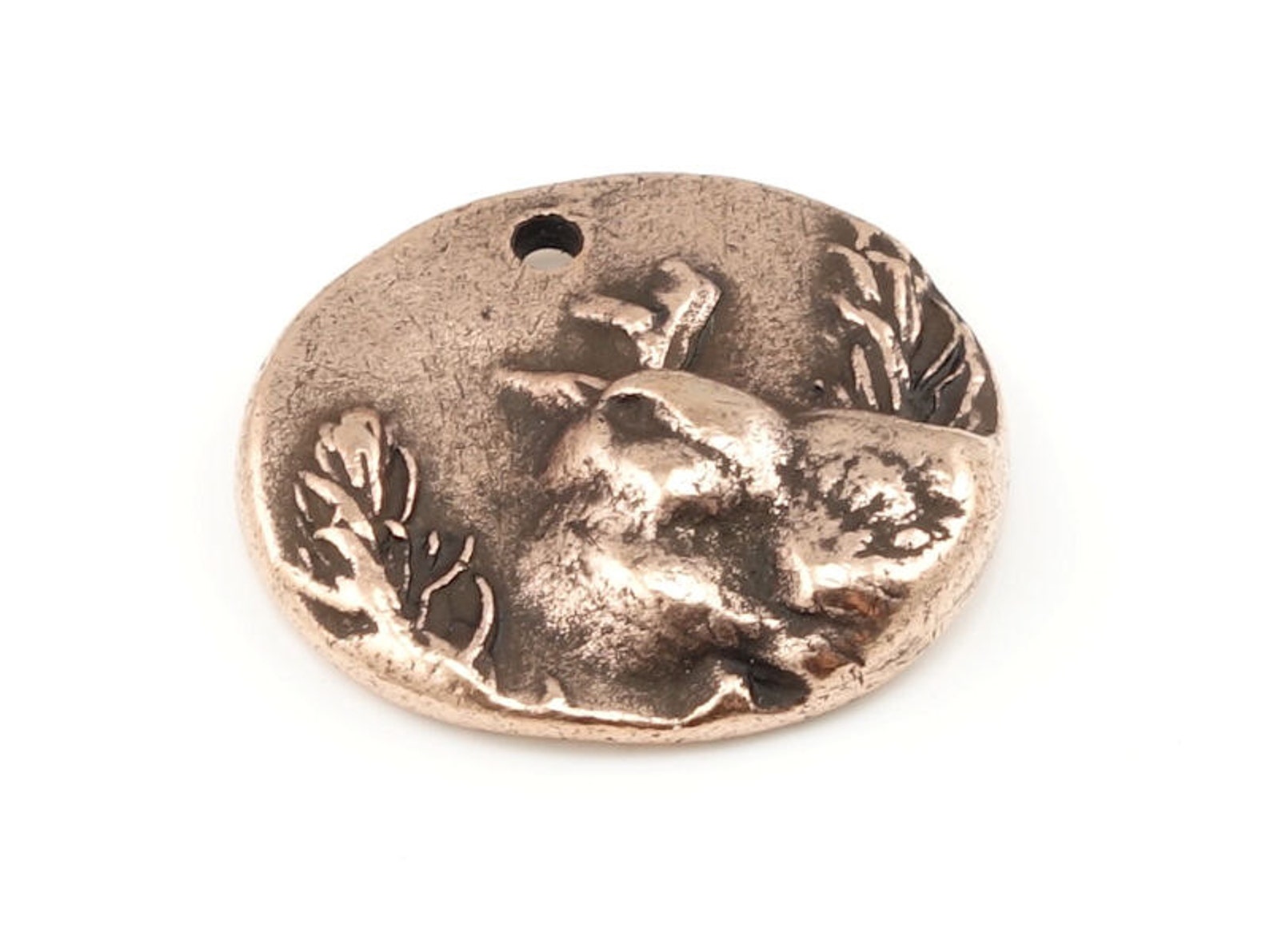 Antique Copper Pendant Copper Charm for Nature Jewelry - Etsy