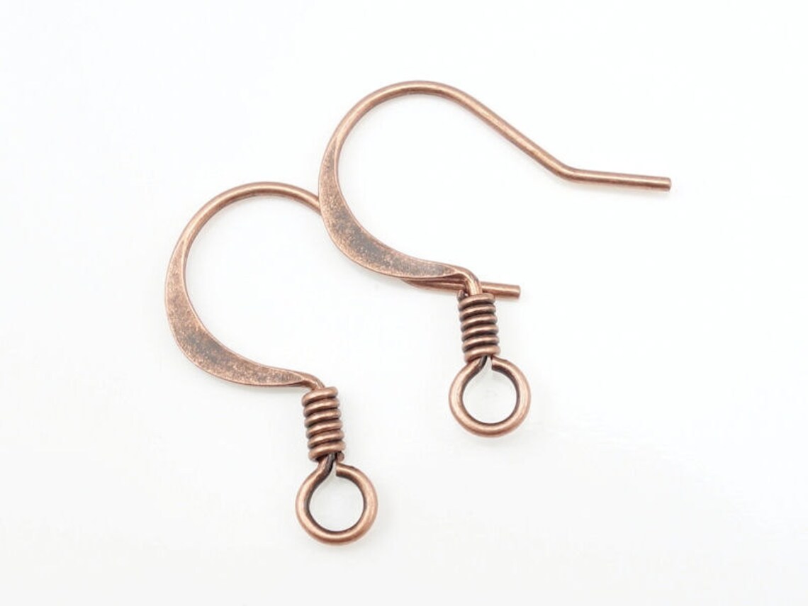 144 Antique Copper Earring Wires Copper Ear Findings Aged - Etsy