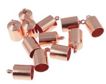 12 Kumihimo Cord End 6mm Cord End Caps Silver Plated KH28 | Etsy