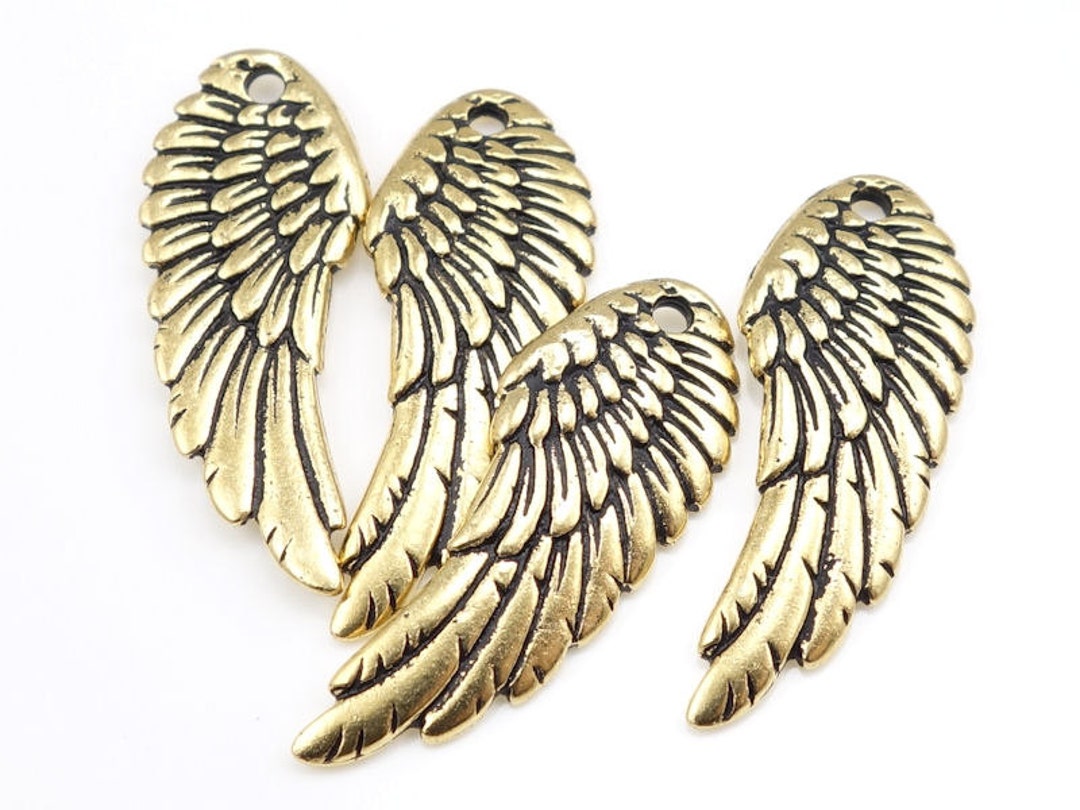 Left Angel Wing Pendants Gold Pendants Tierracast ANTIQUE GOLD Wing ...