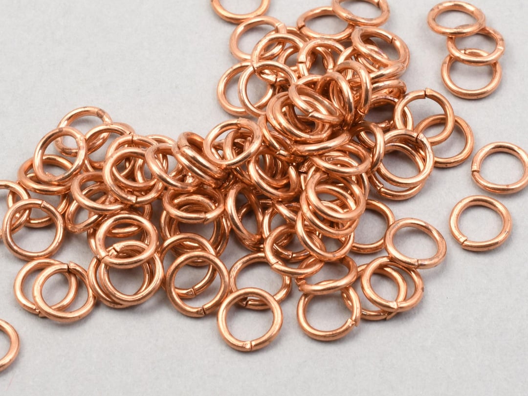 100 5mm 20 Gauge Solid Copper Jumprings 20 G 20g - Solid Copper Jump ...