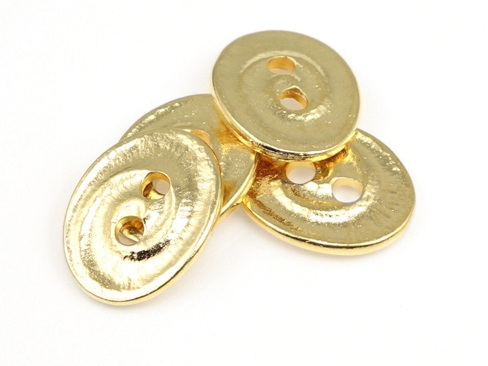 Bright Gold Button Findings for Leather Jewelry TierraCast | Etsy