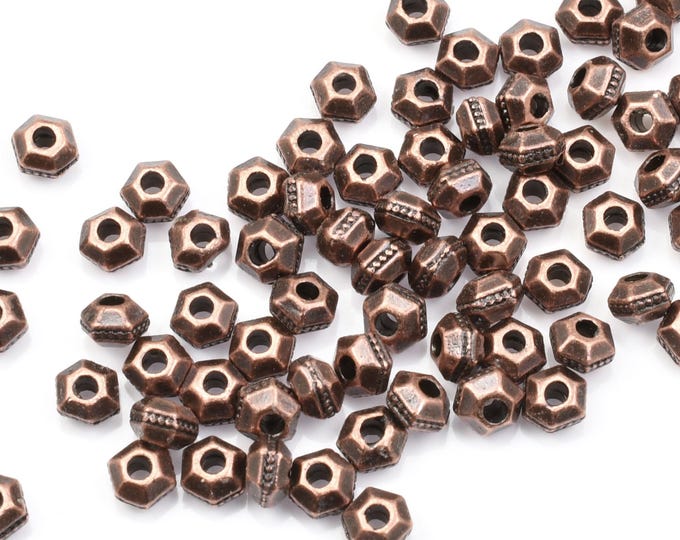 Copper Bead Caps 5mm Antique Copper Beadcaps Tierracast Pewter 5mm ...