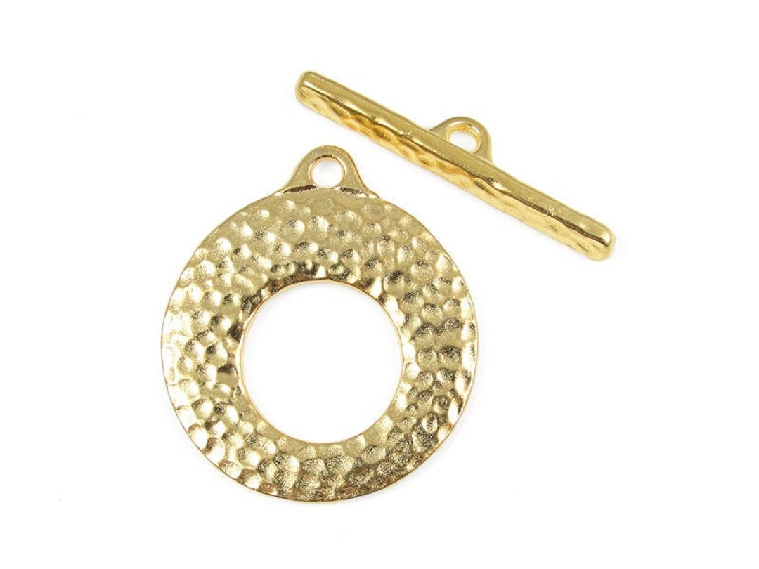 Large Gold Toggle - Tierracast ARTISAN Clasp Set - Bright Gold Clasp ...