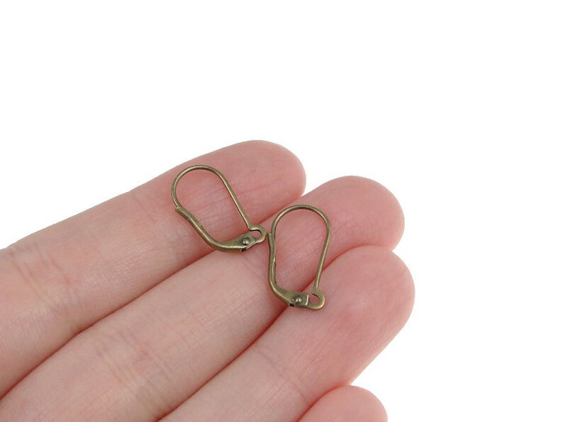 12 Lever Back Earring Findings Interchangeable Loop Style - Etsy