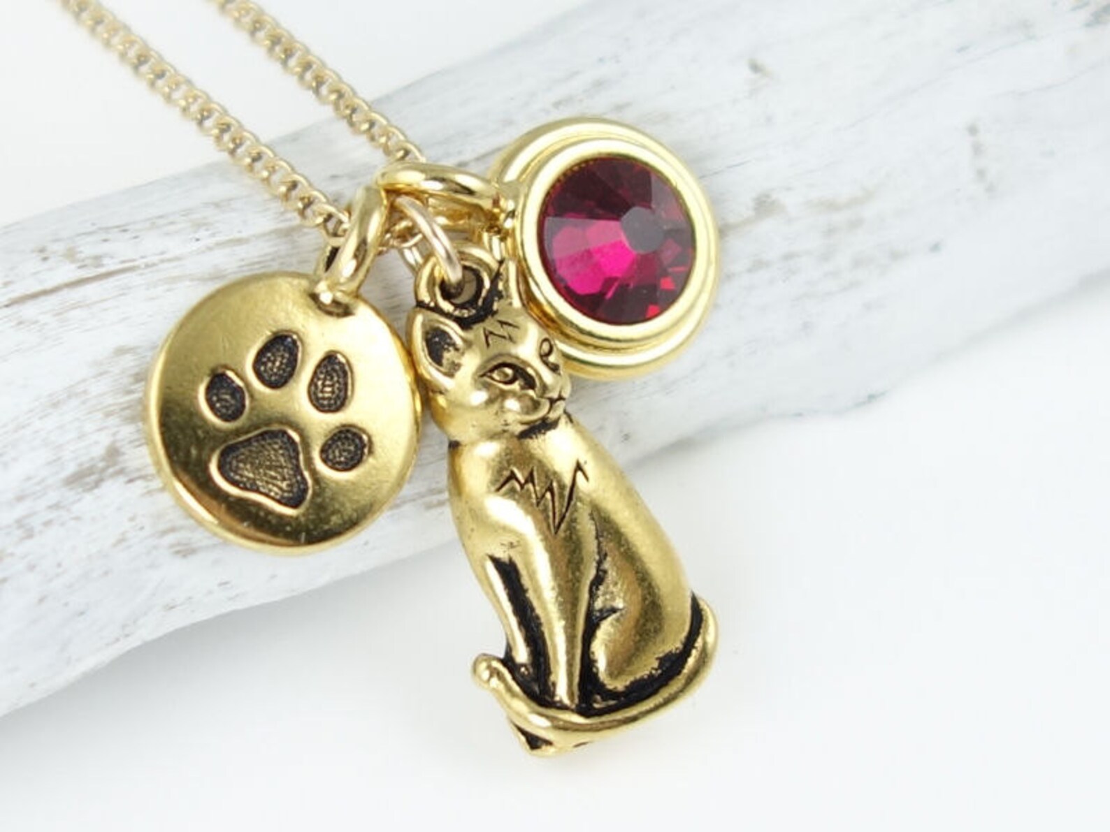 Antique Gold Charms Gold Cat Charms Tierracast Sitting Cat - Etsy