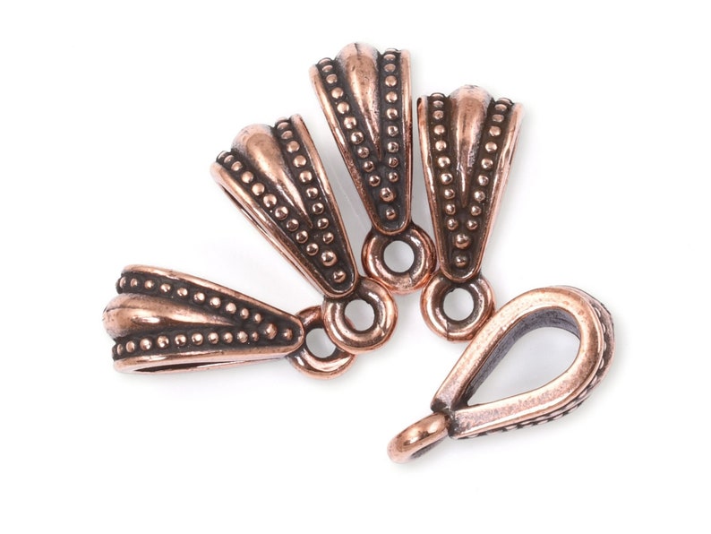 Necklace Bails Antique Copper Bails Tierracast ROYAL BAIL - Etsy