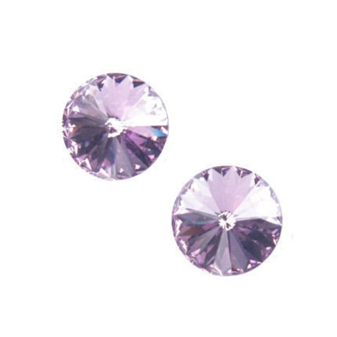 12mm LIGHT AMETHYST Rivoli Stones 12mm Rivolis Swarovski Rivolis Light ...