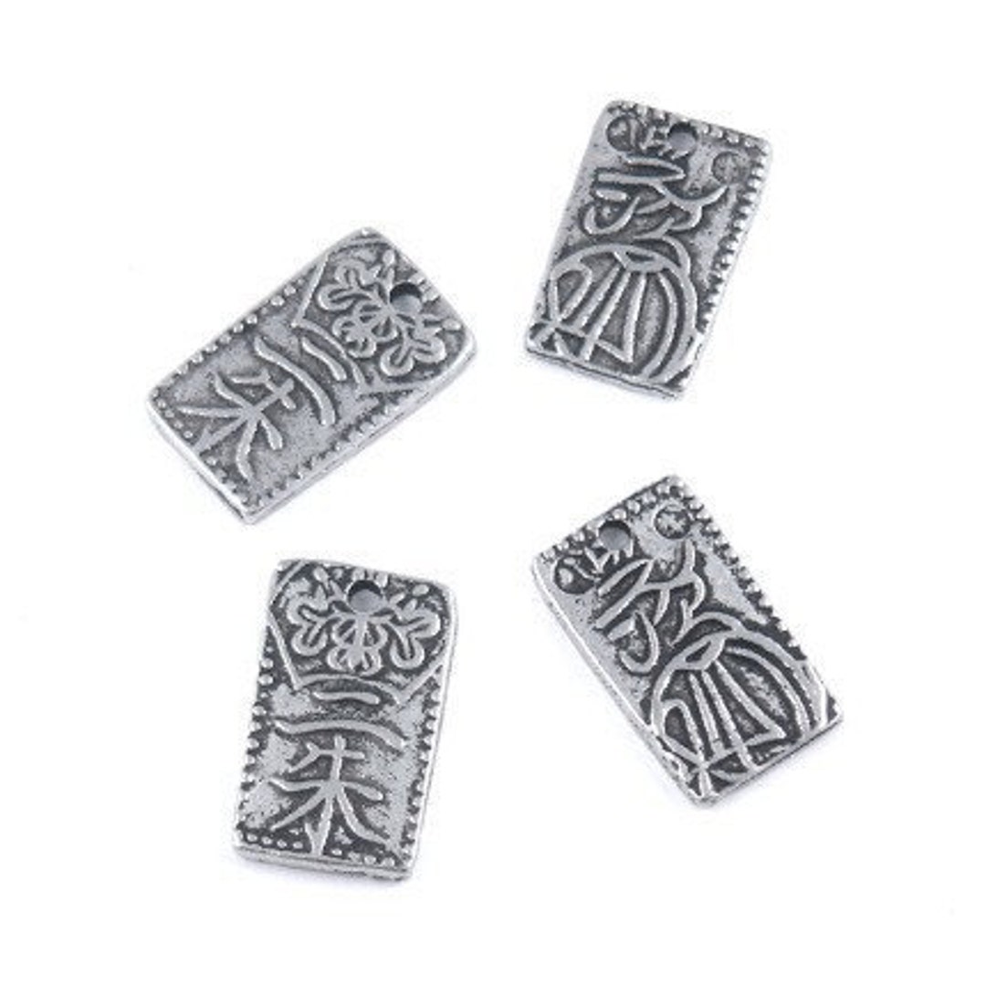 Tierracast NISSHU DROP - Antique Silver Charm - Oriental Japanese ...