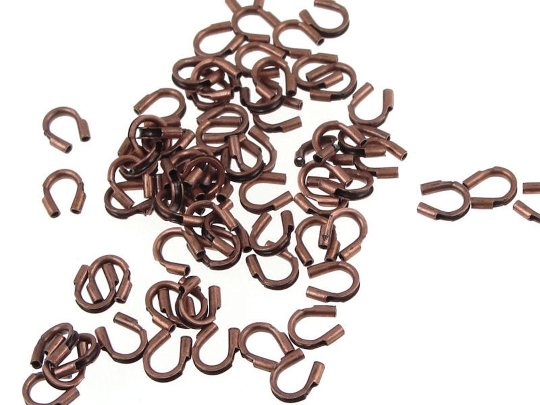Copper Wire Guards 72 Small Antique Copper Wire Protectors Aged Solid ...